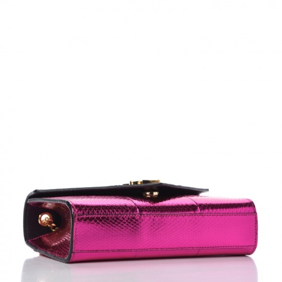 Yves Saint Laurent | Bags | Ysl Saint Laurent Kate Metallic Snakeskin ...